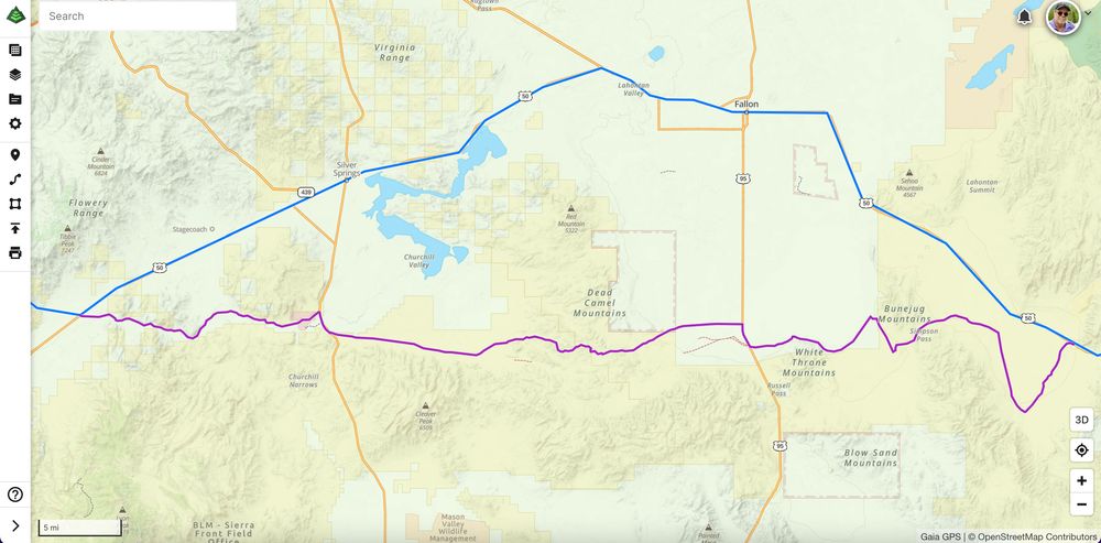 Hiking America - New Nevada Route Finalized