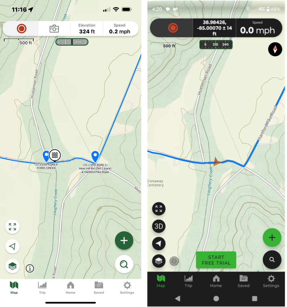 Fix Missing Waypoints to the ADT in Gaia GPS-Hiking America